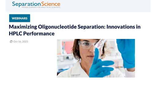 Oligonucleotide Separation: Innovations in HPLC Performance | LabRulez LCMS