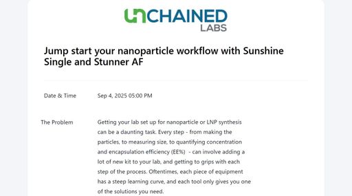 Nanoparticle workflow with Sunshine Single and Stunner AF | LabRulez LCMS